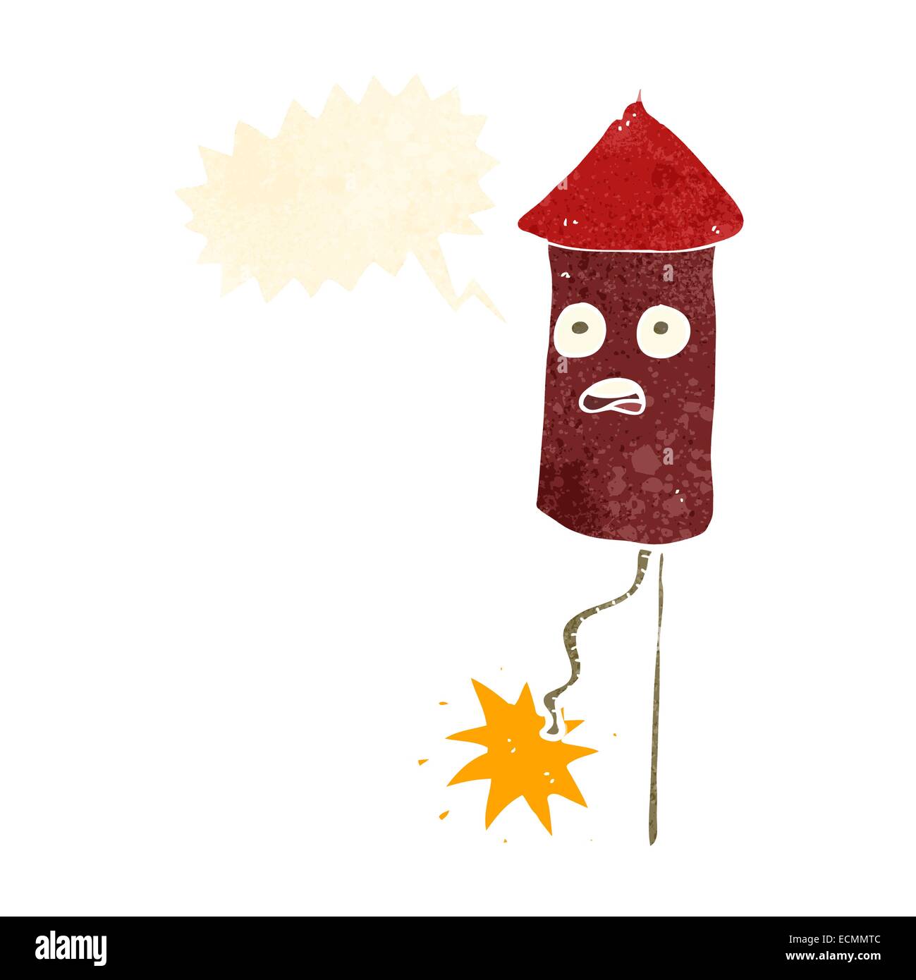 cartoon firework with speech bubble Stock Vector Image & Art - Alamy