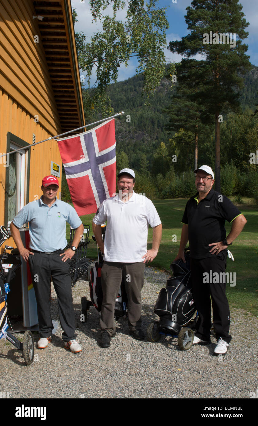 Nes Norway golf course with local men golfers called Ringerke Golf ...