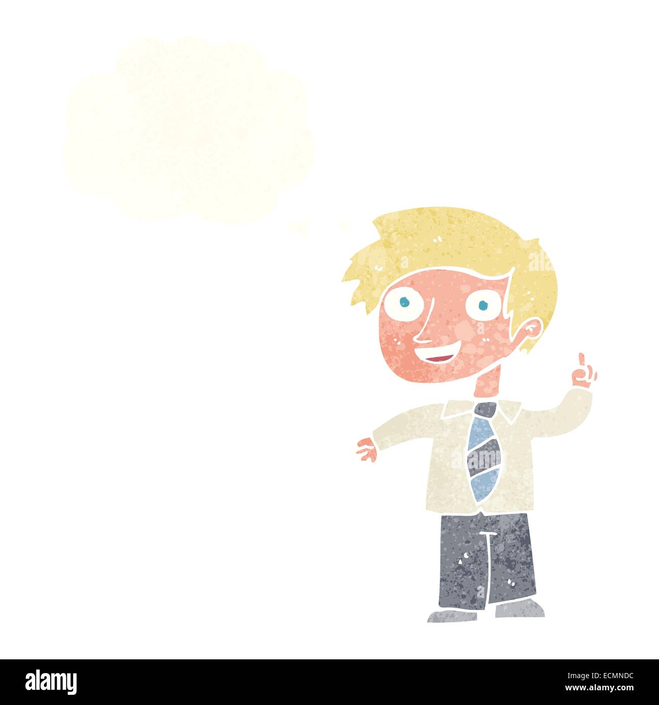 Cartoon school boy idea bubble hi-res stock photography and images - Alamy