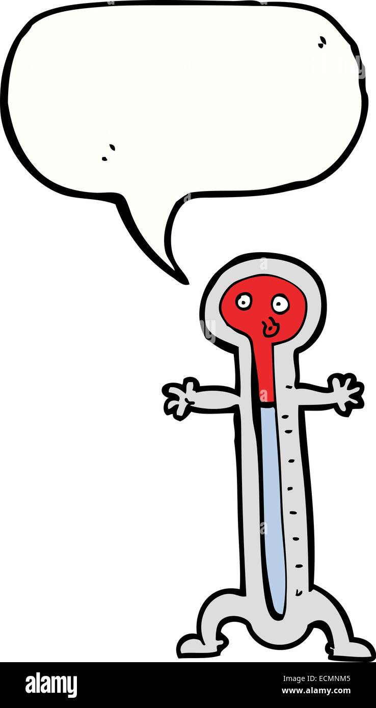 cartoon thermometer with speech bubble Stock Vector Image & Art - Alamy