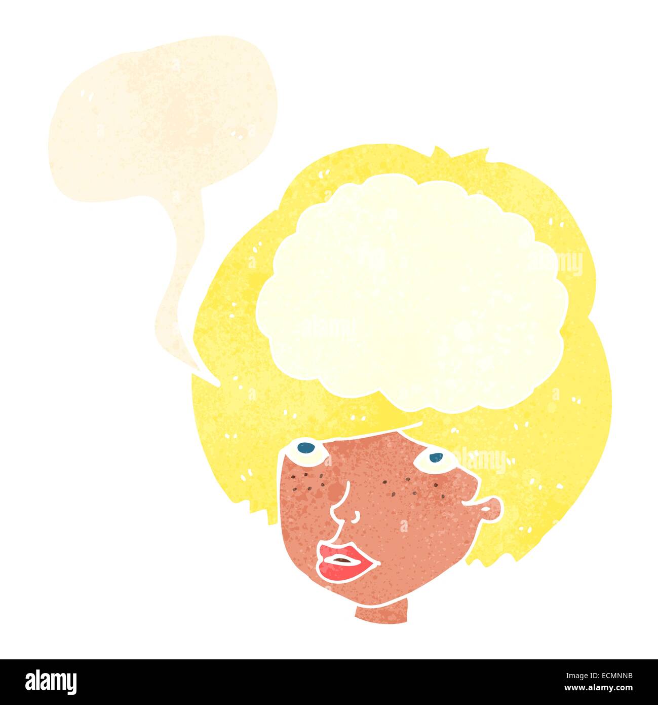 cartoon empty headed woman with speech bubble Stock Vector Image & Art ...