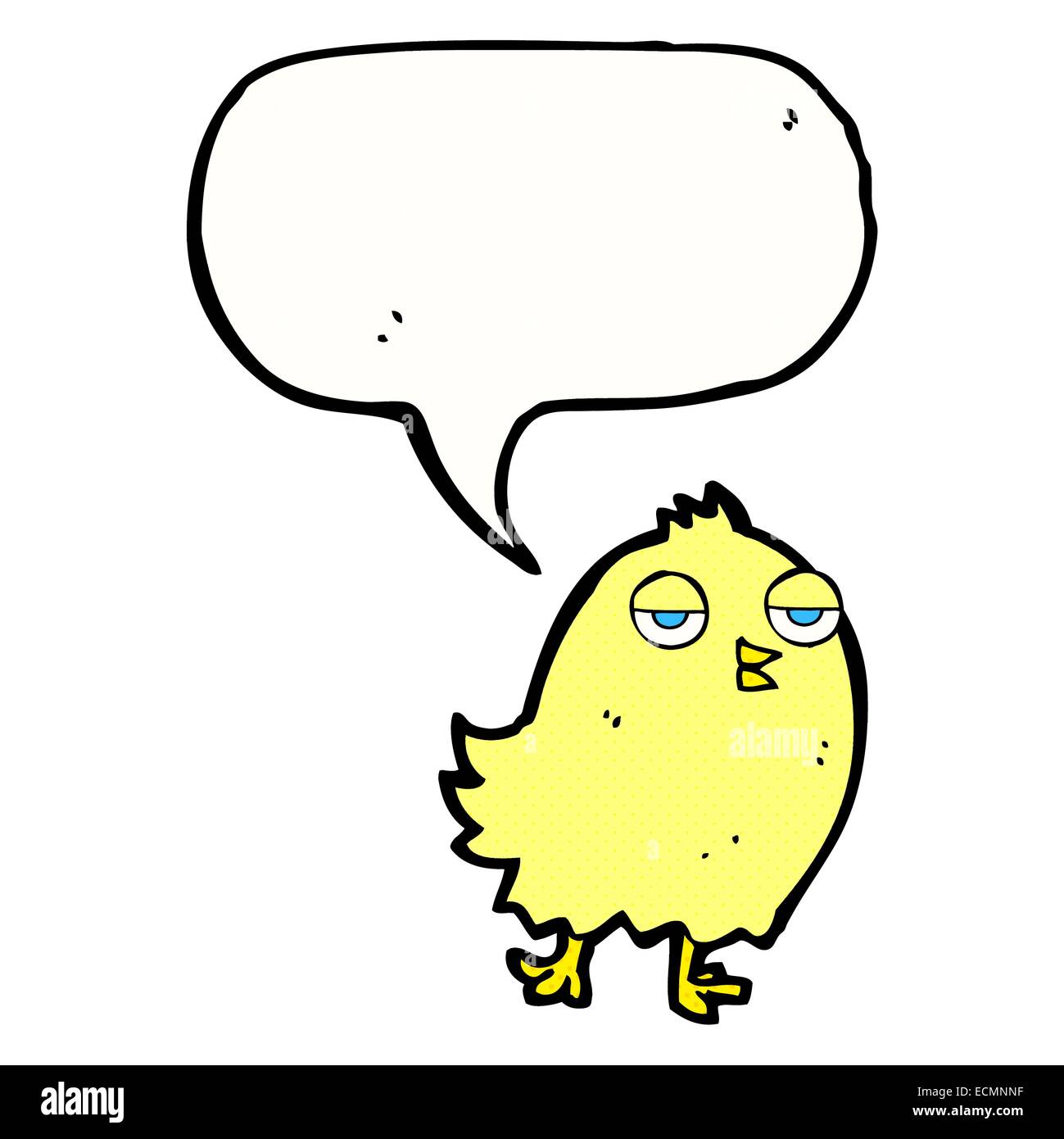 funny cartoon bird with speech bubble Stock Vector Image & Art - Alamy