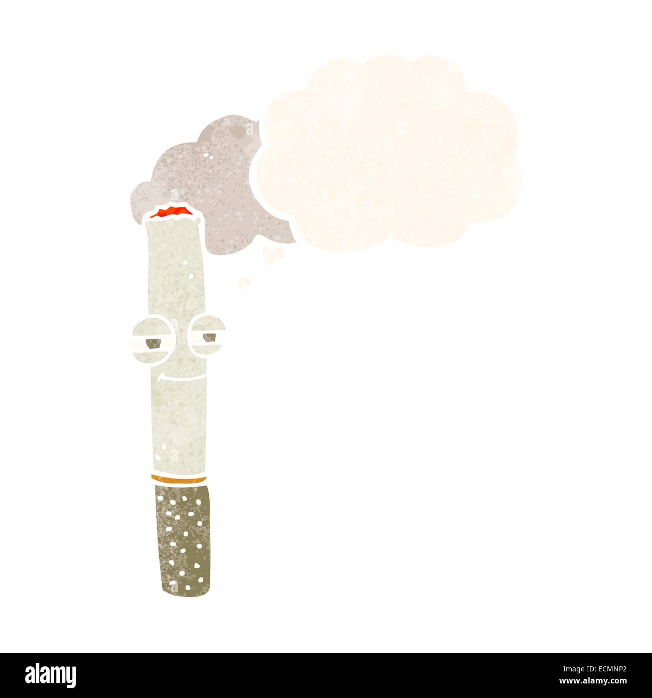 cartoon happy cigarette with thought bubble Stock Vector Image & Art ...