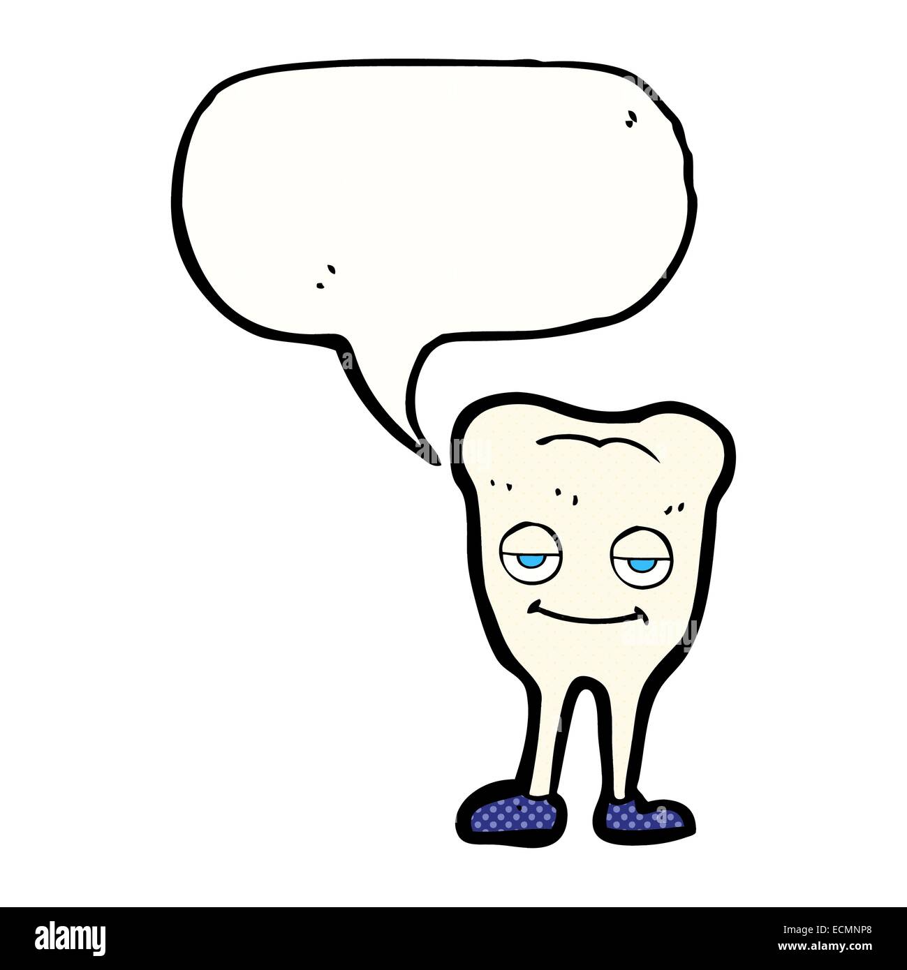 cartoon happy tooth with speech bubble Stock Vector Image & Art - Alamy