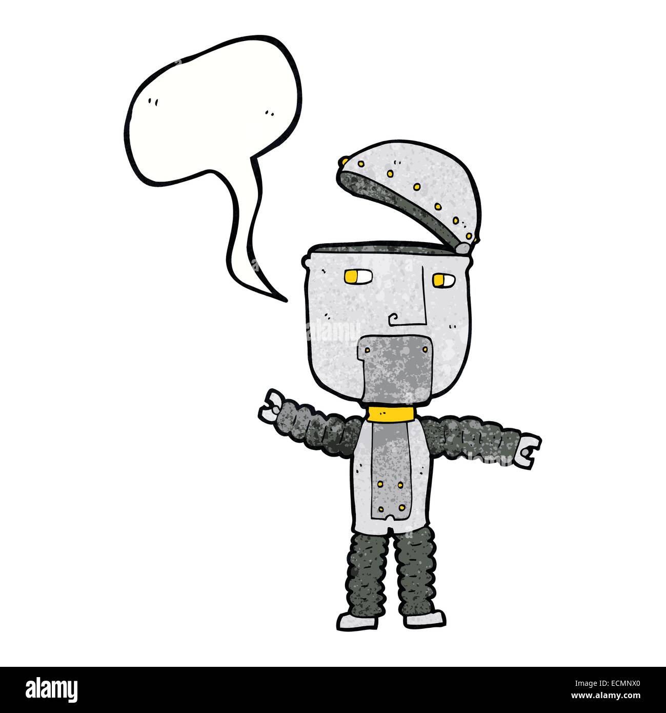 cartoon robot with speech bubble Stock Vector Image & Art - Alamy