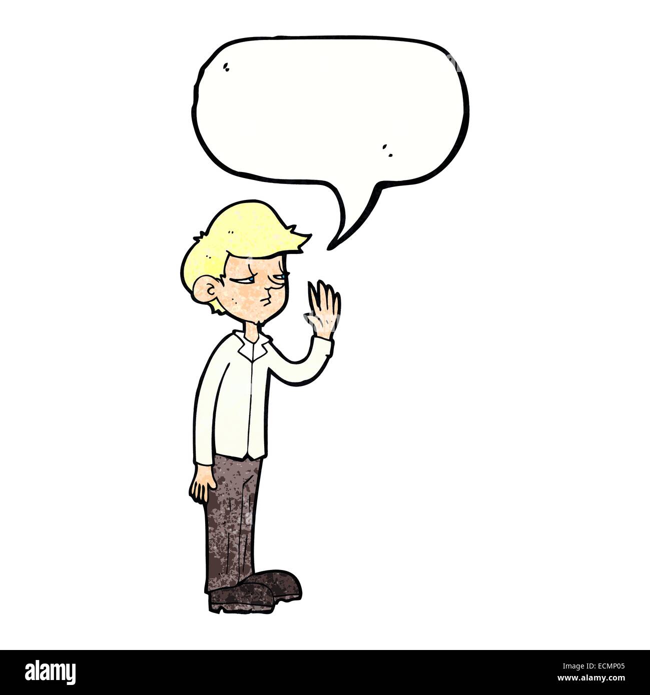 cartoon arrogant boy with speech bubble Stock Vector Image & Art - Alamy