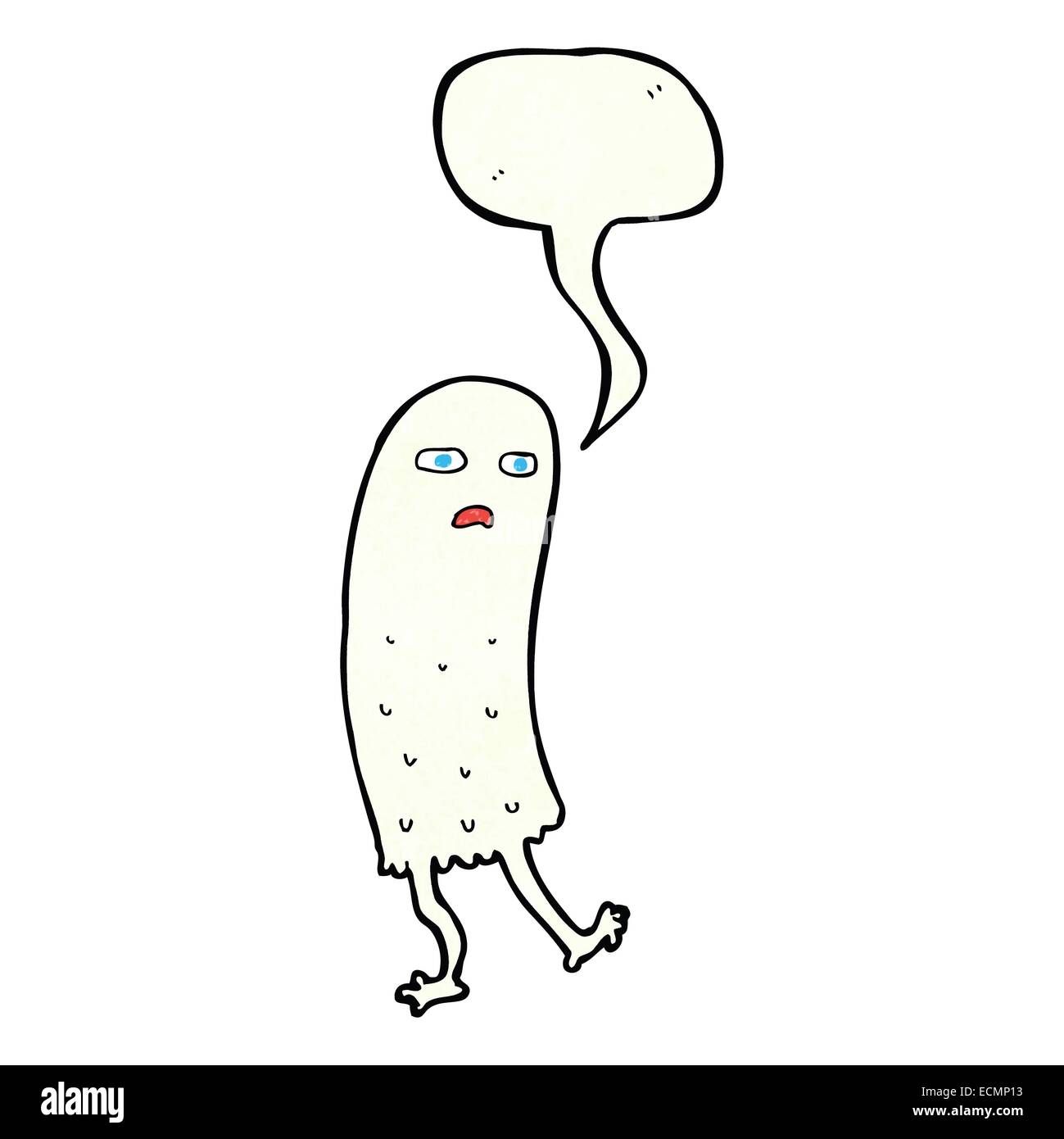 cartoon funny ghost with speech bubble Stock Vector Image & Art - Alamy