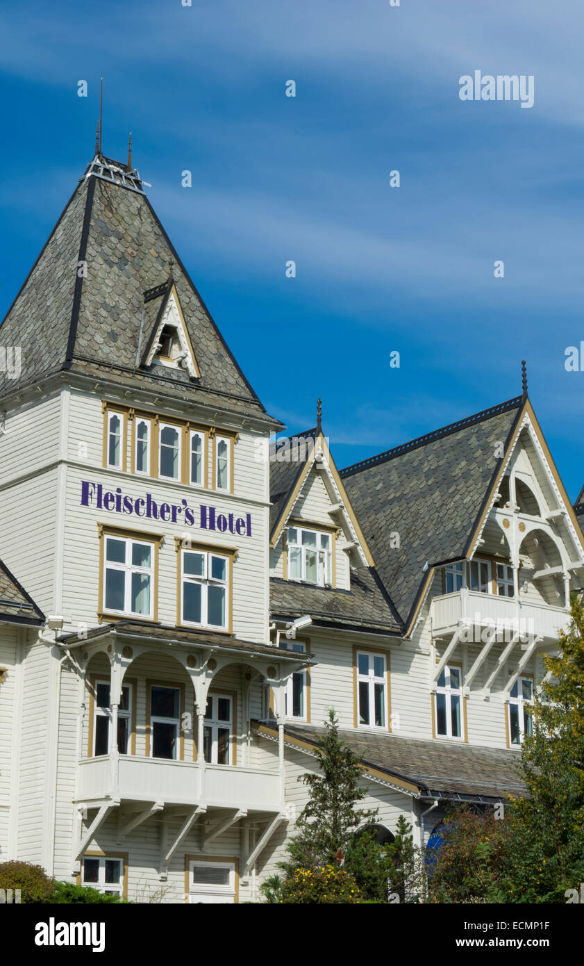 Voss Norway famous Fleischers Hotel in 1889 a major attraction in Voss ...