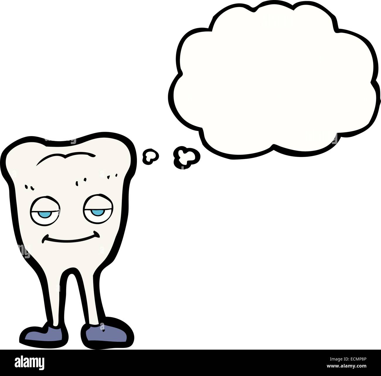 cartoon happy tooth with thought bubble Stock Vector Image & Art - Alamy