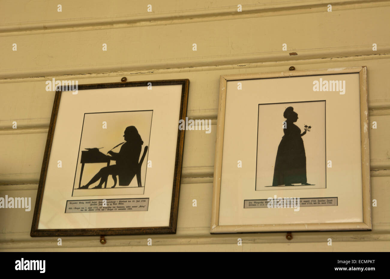 Bergen Norway composer Edward Grieg Museum home interior silhouette ...