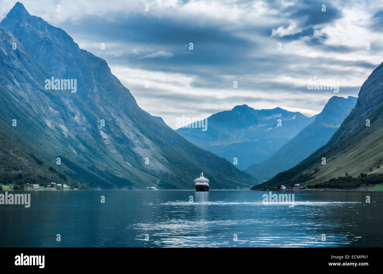 Norway cruise Hurtigruten ship fjord beautiful scenic of ship Richard ...