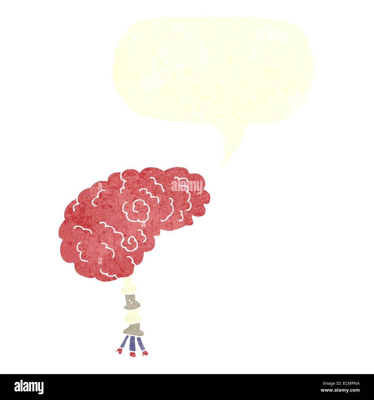 cartoon brain with speech bubble Stock Vector Image & Art - Alamy