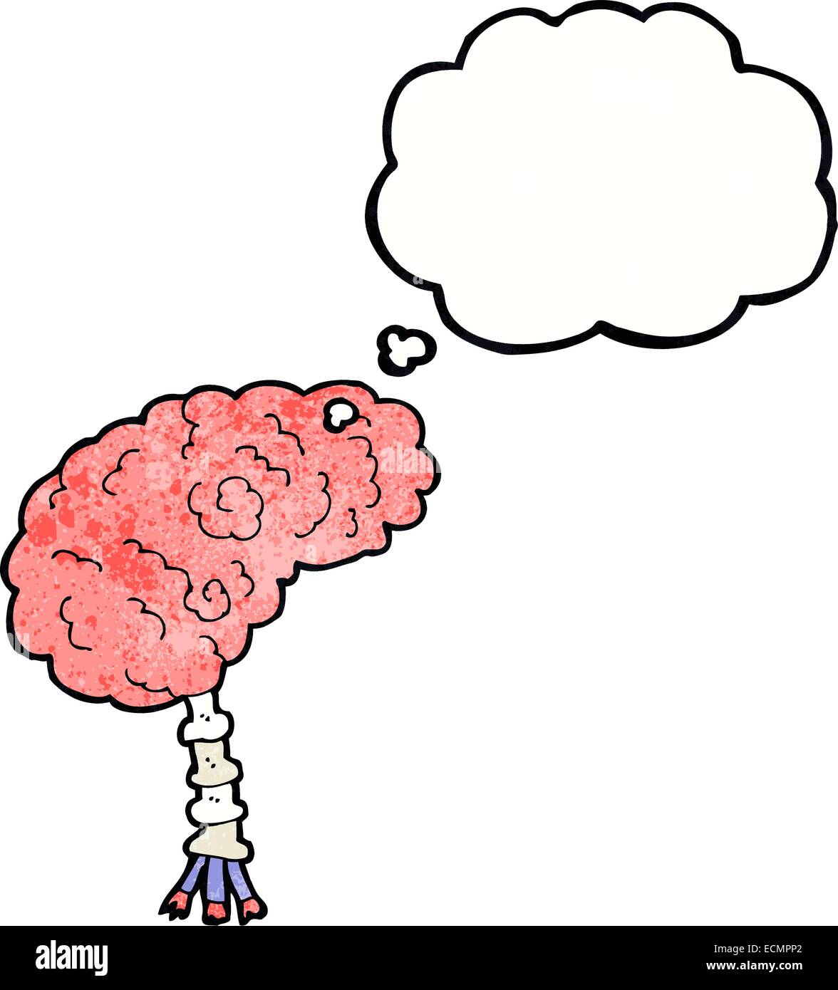 cartoon brain with thought bubble Stock Vector Image & Art - Alamy