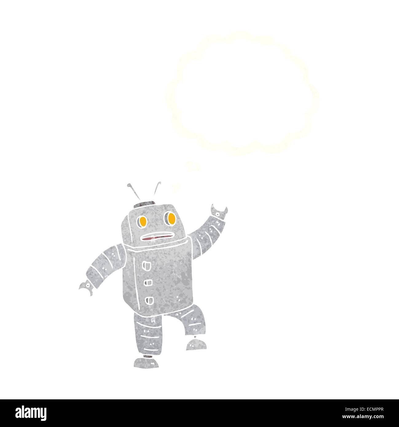 cartoon robot with thought bubble Stock Vector Image & Art - Alamy