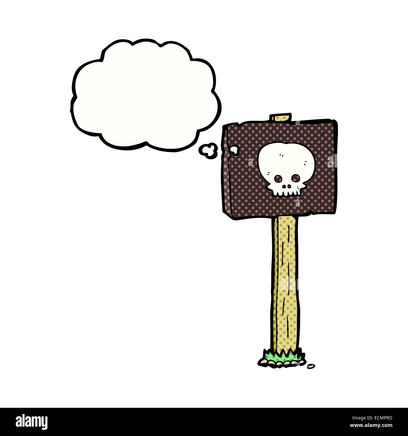 cartoon sign post with thought bubble Stock Vector Image & Art - Alamy