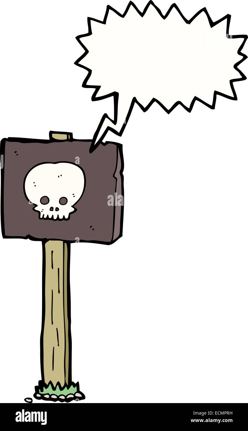 cartoon sign post with speech bubble Stock Vector Image & Art - Alamy
