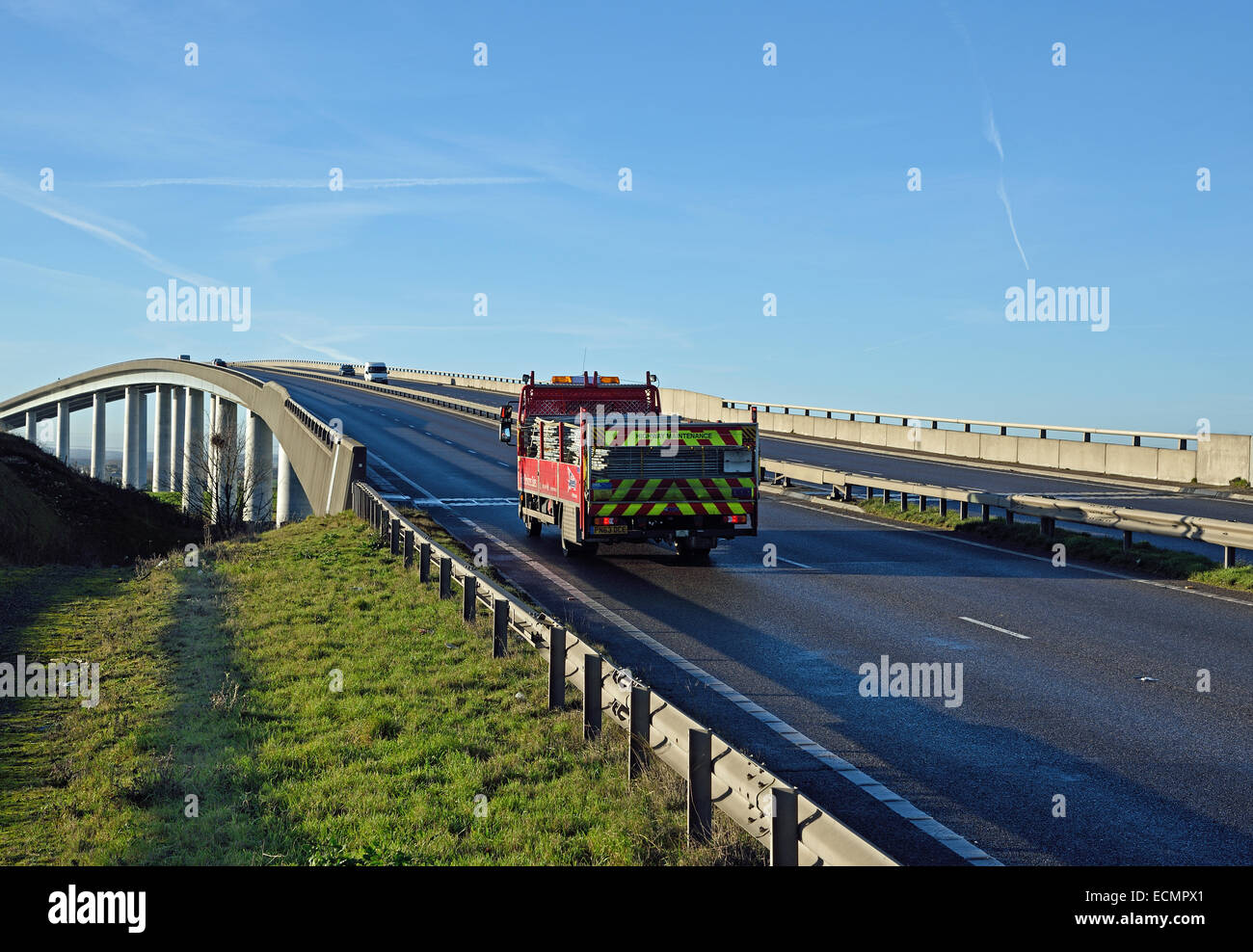 The Sheppey Crossing which carries the A249 across The Swale which ...