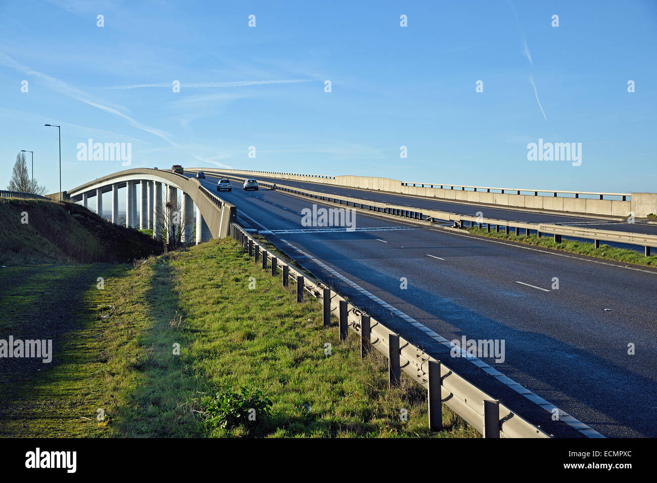 The Sheppey Crossing which carries the A249 across The Swale which ...