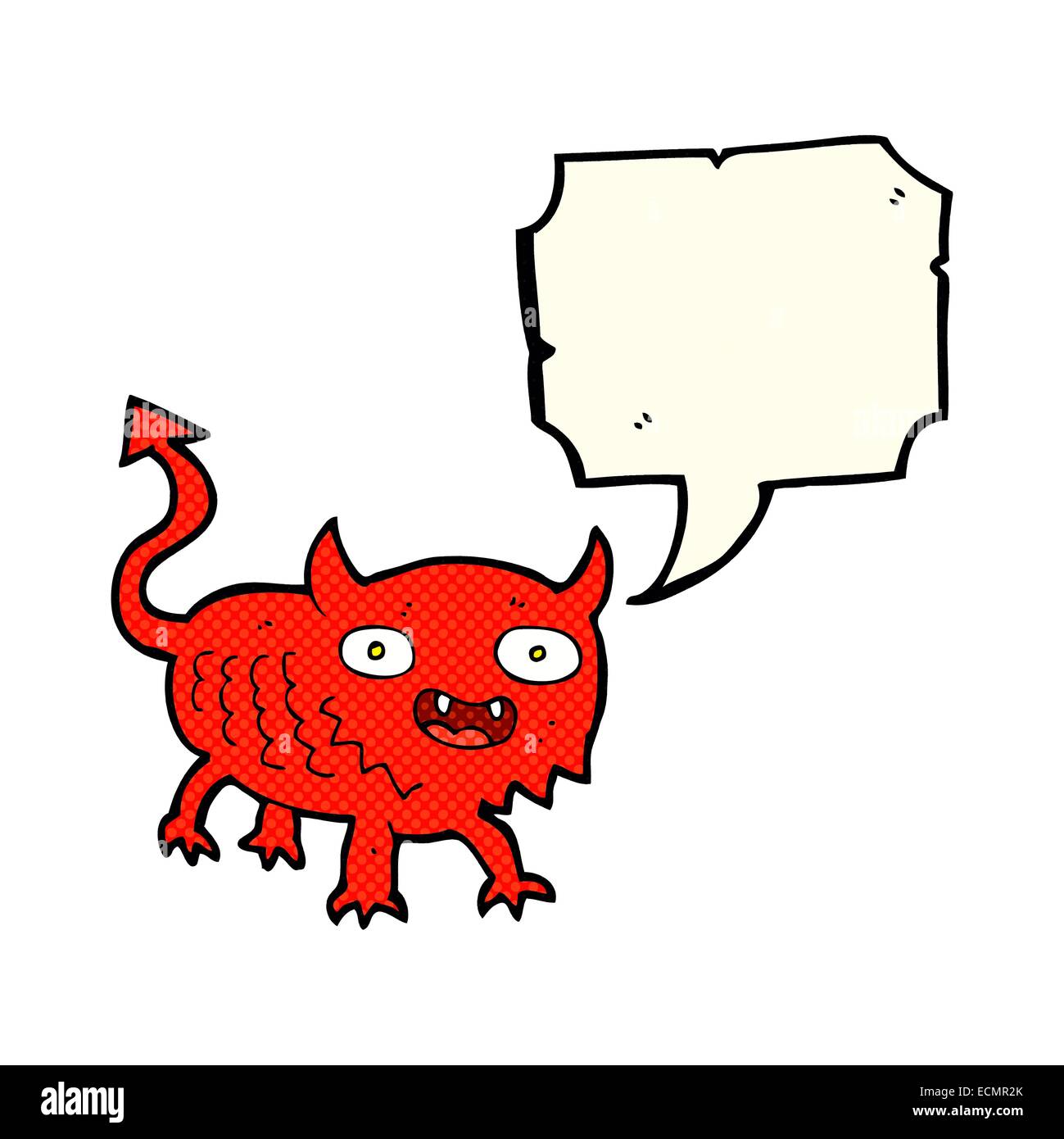 Cartoon demon speech bubble hi-res stock photography and images - Alamy