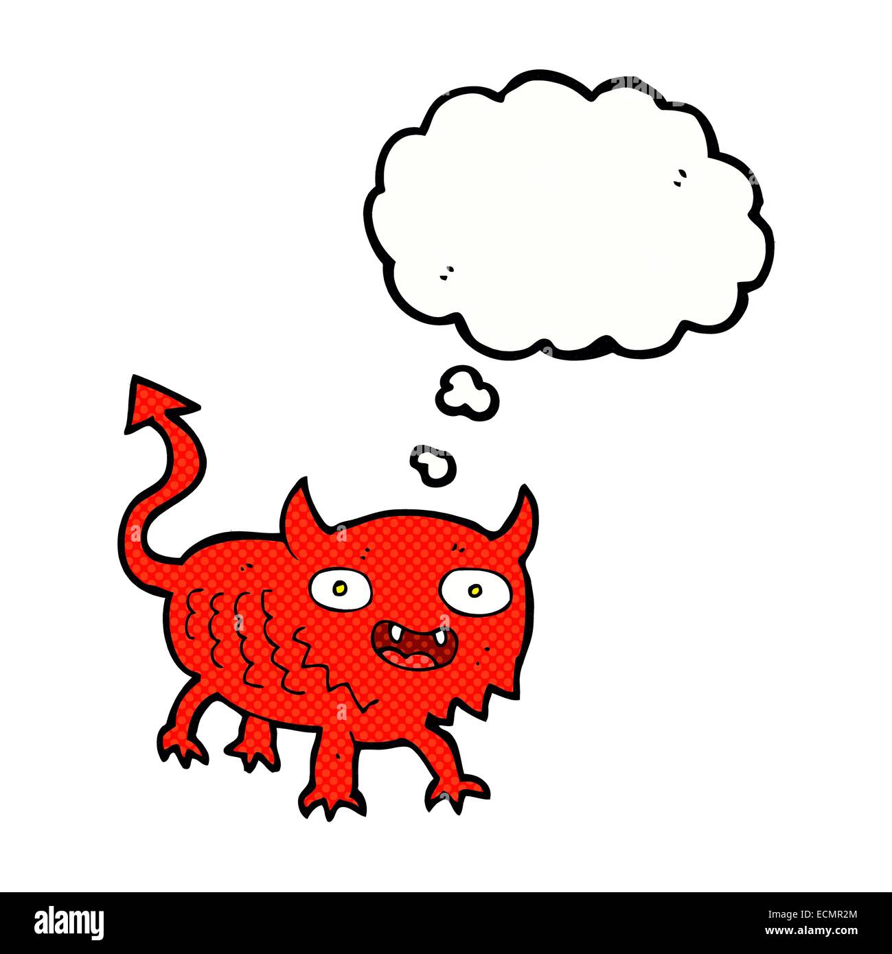 Cartoon demon thought bubble Stock Vector Images - Alamy