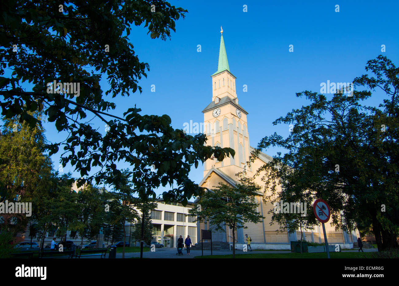 Tromso Norway cruise Hurtigruten downtown famous wooden Catholic Church ...
