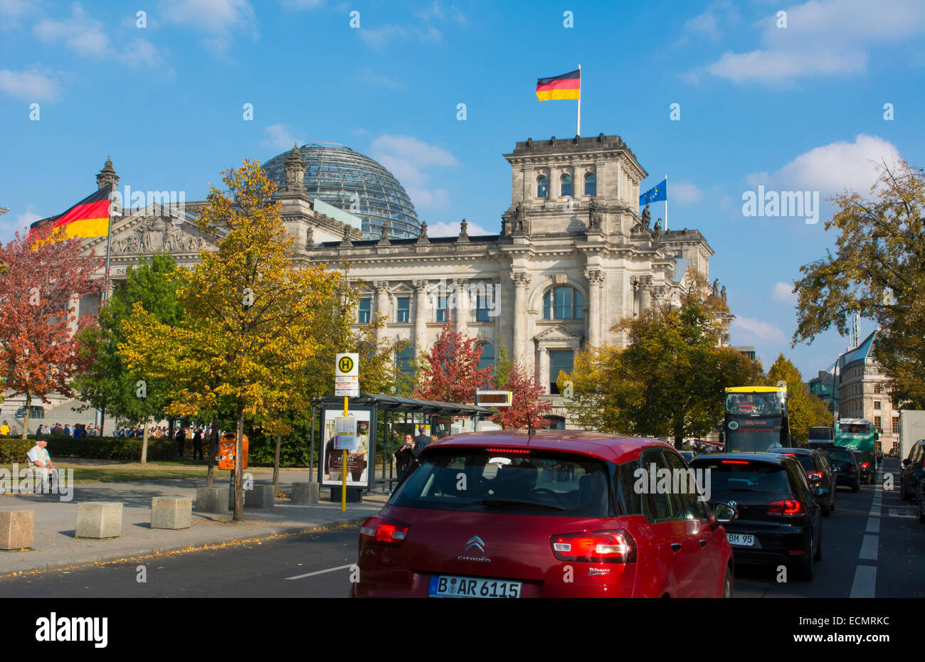 Berlin Germany Reichstag Building famous city center near Brandenberg ...