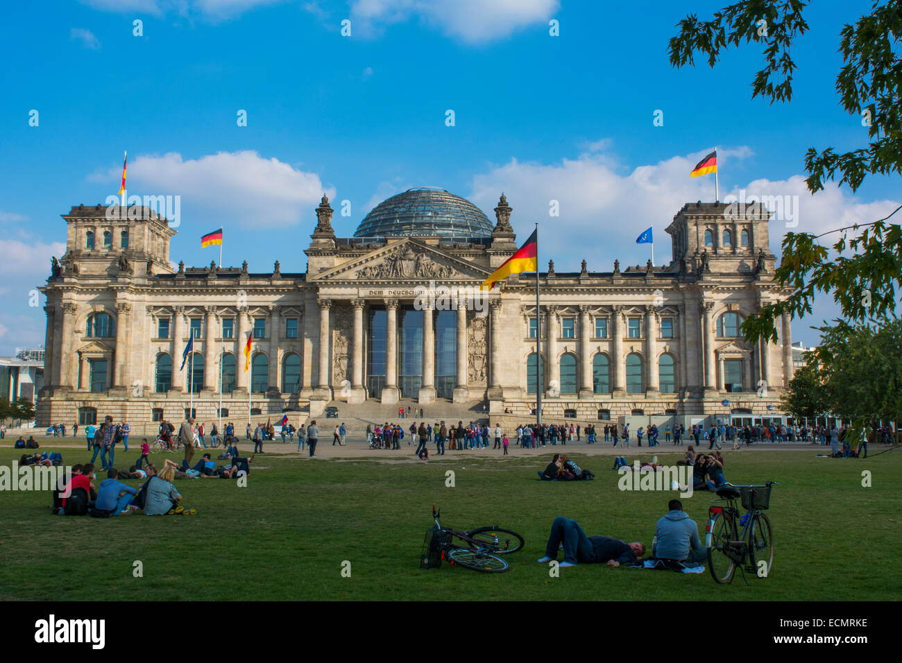 Berlin Germany Reichstag Building famous city center near Brandenberg ...