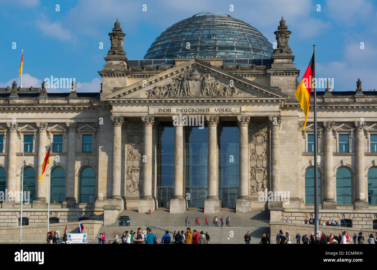 Berlin Germany Reichstag Building famous city center near Brandenberg ...