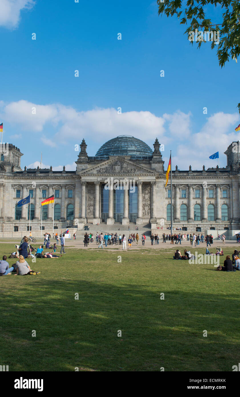 Berlin Germany Reichstag Building famous city center near Brandenberg ...