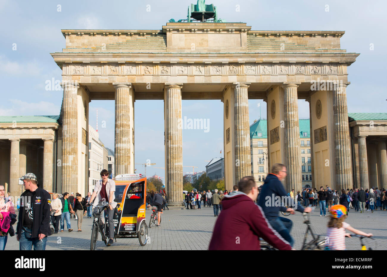 Berlin Germany Brandenberg Gate and celebration party at city center ...