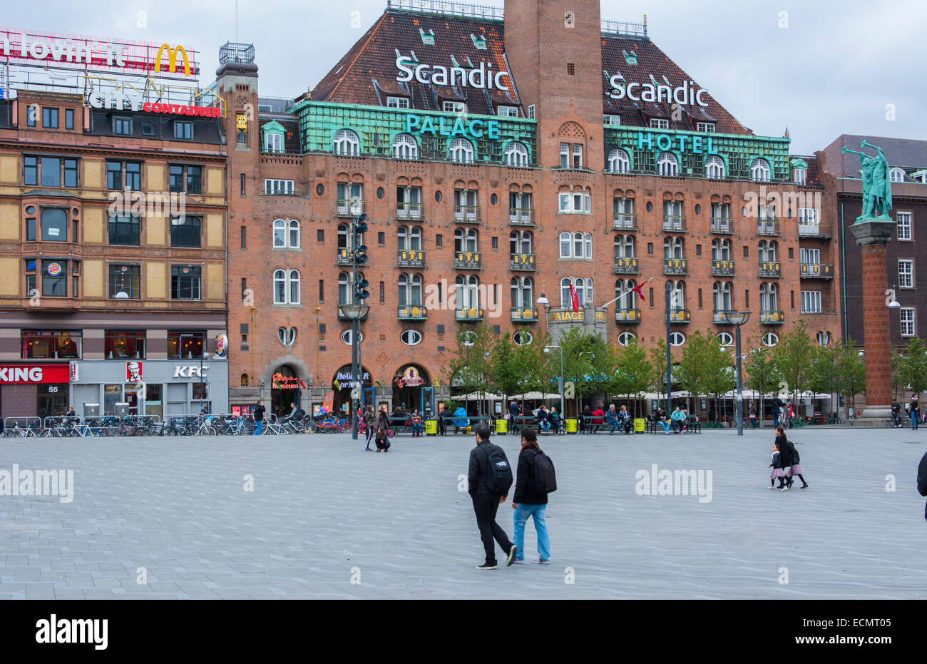 Copenhagen Denmark Radhuspladsen and city hall Palace Hotel Kobenhavn ...