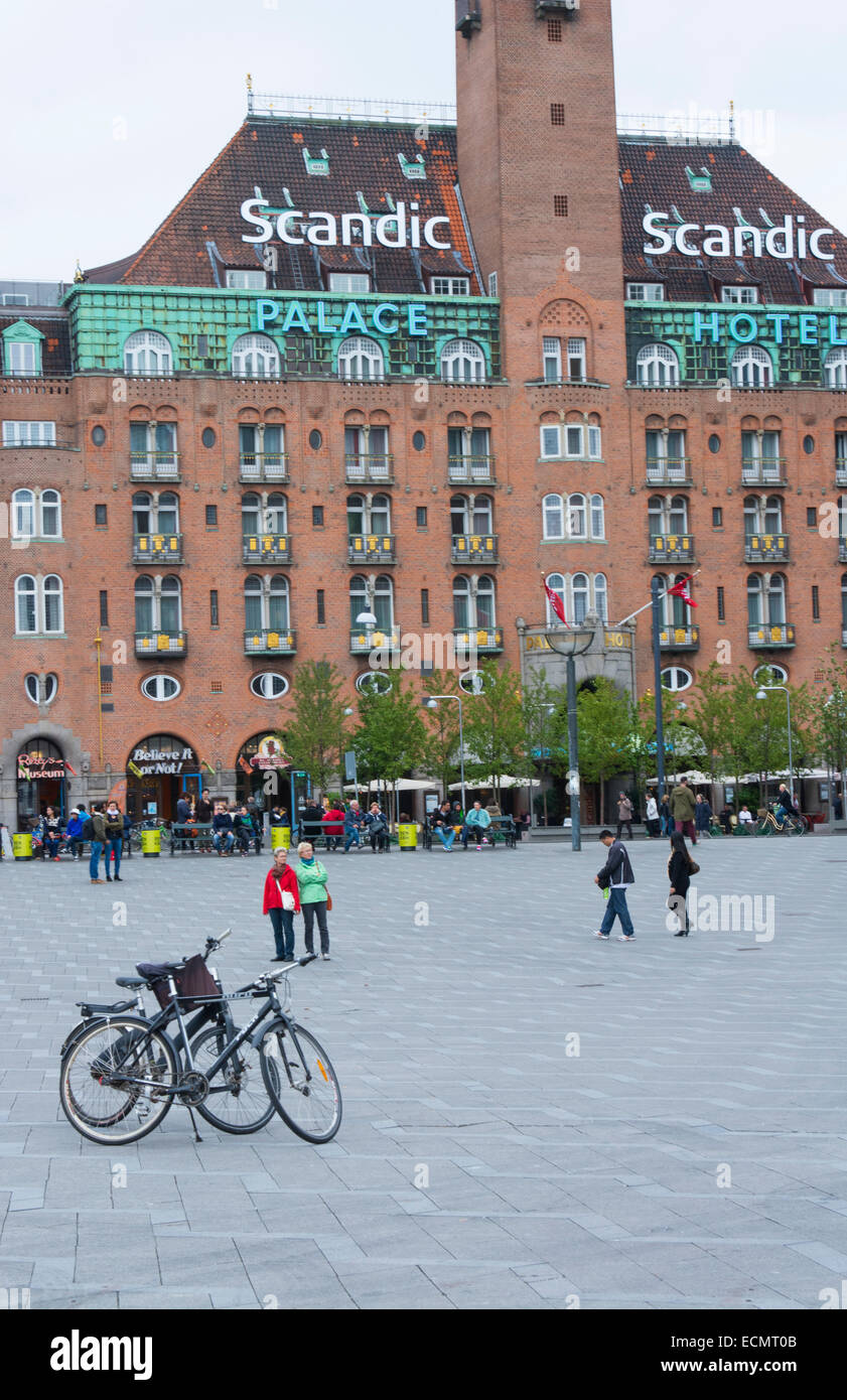 Copenhagen Denmark Radhuspladsen and city hall Palace Hotel Kobenhavn ...