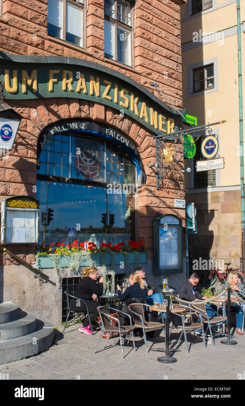 Stockholm Sweden downtown cafe Zum Franziskaner in Old Town of Gamla ...