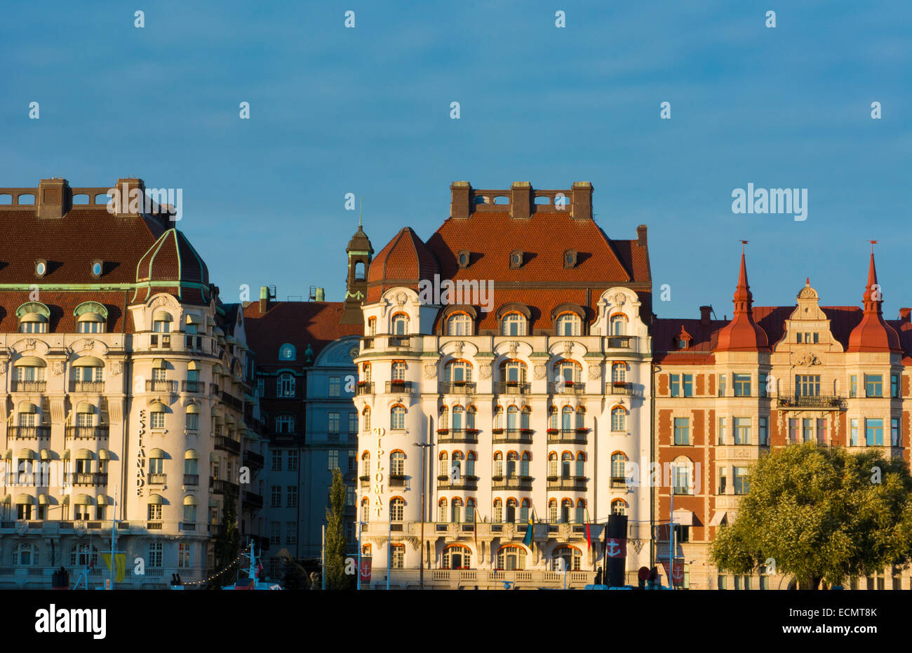Stockholm Sweden downtown beautiful apartment old sunset buildings ...