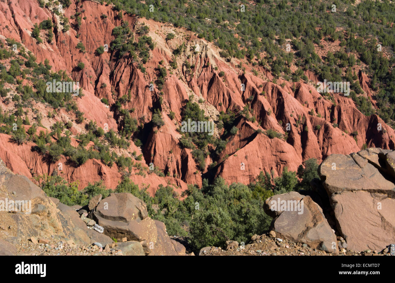 Morocco Atlas Mountains slopes and peaks of rocks Stock Photo - Alamy