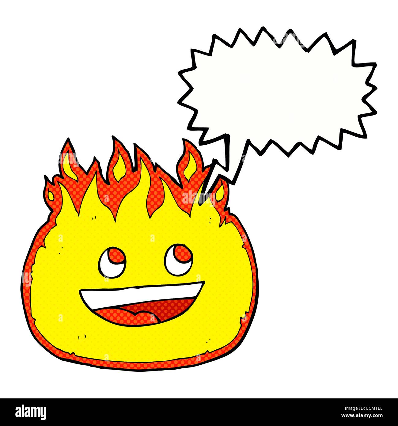 cartoon fire border with speech bubble Stock Vector Image & Art - Alamy