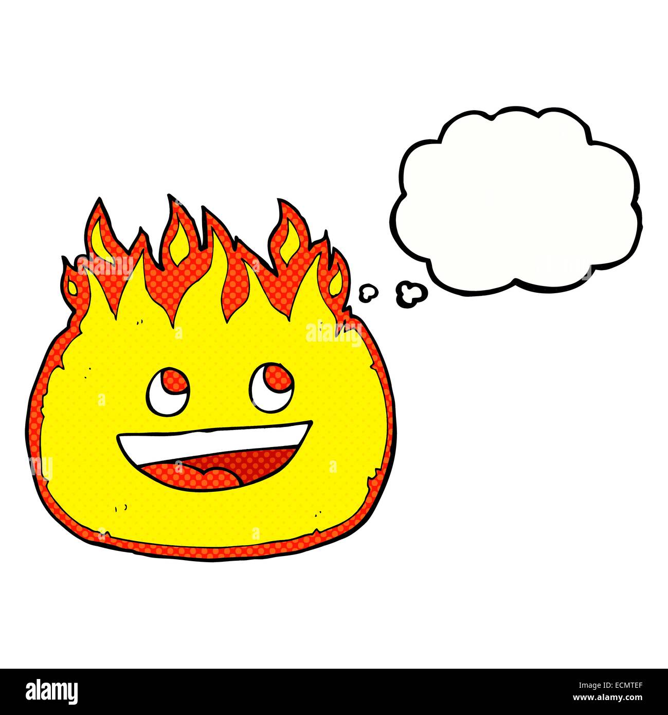 cartoon fire border with thought bubble Stock Vector Image & Art - Alamy