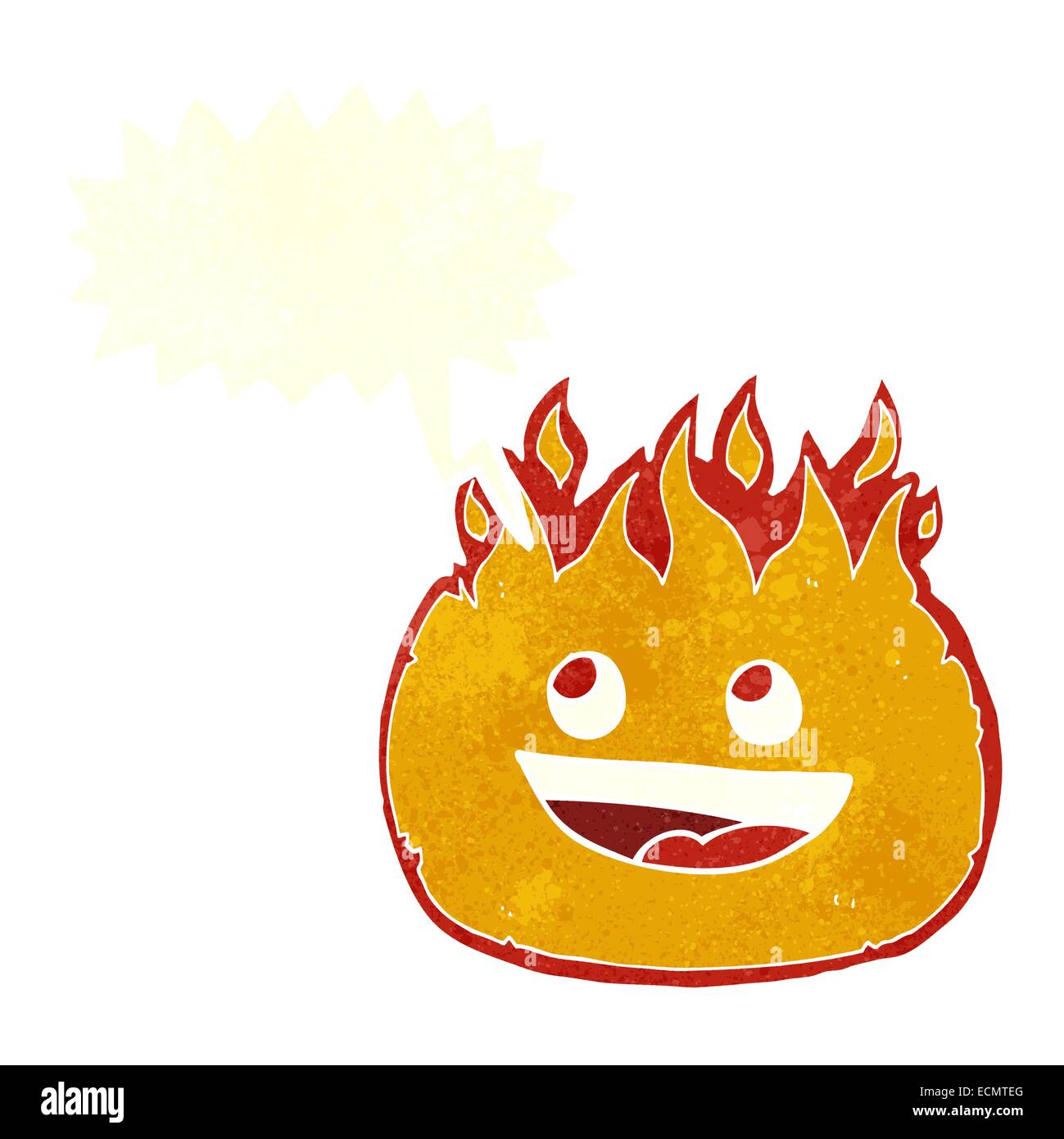 cartoon fire border with speech bubble Stock Vector Image & Art - Alamy