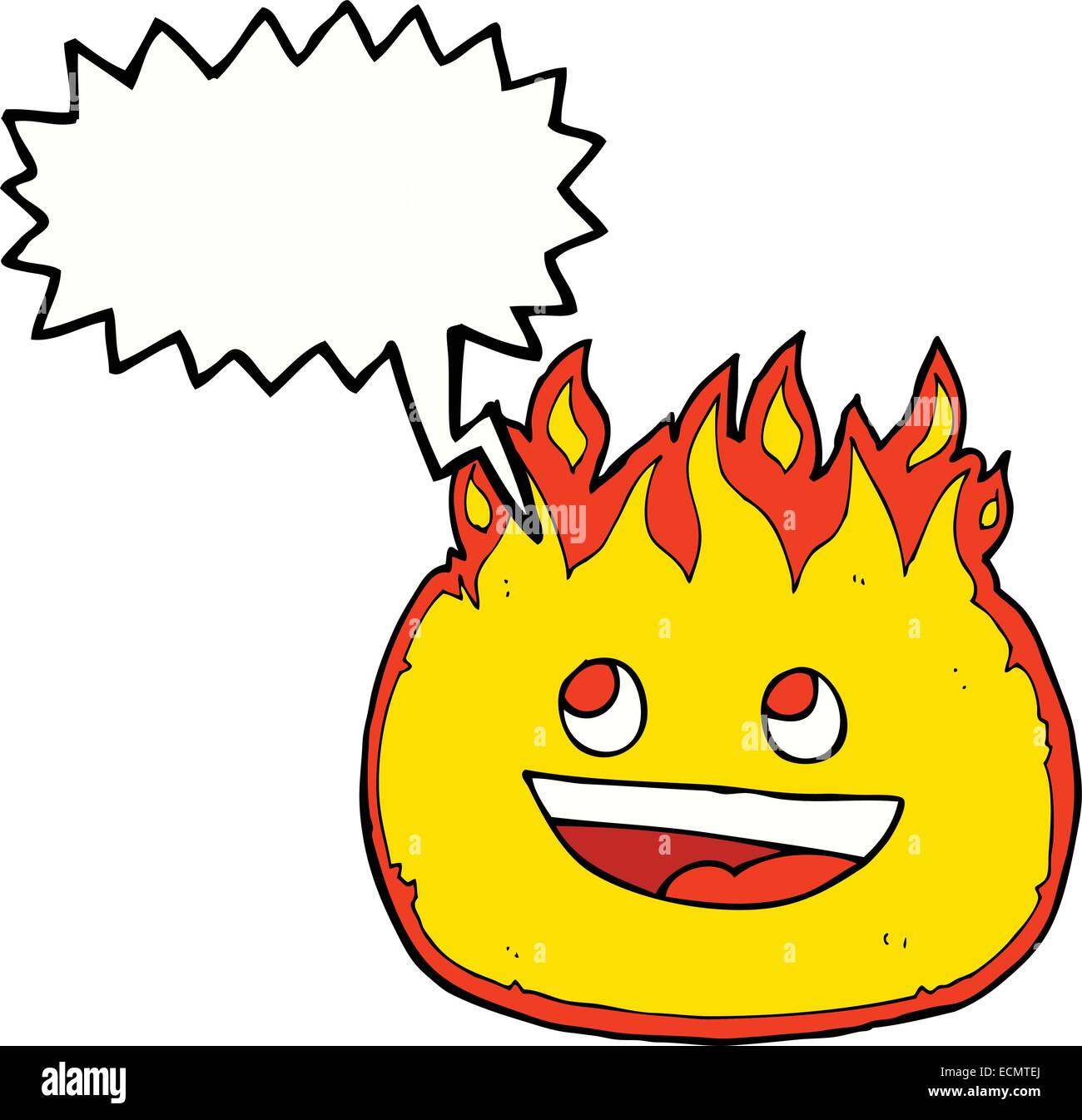 cartoon fire border with speech bubble Stock Vector Image & Art - Alamy
