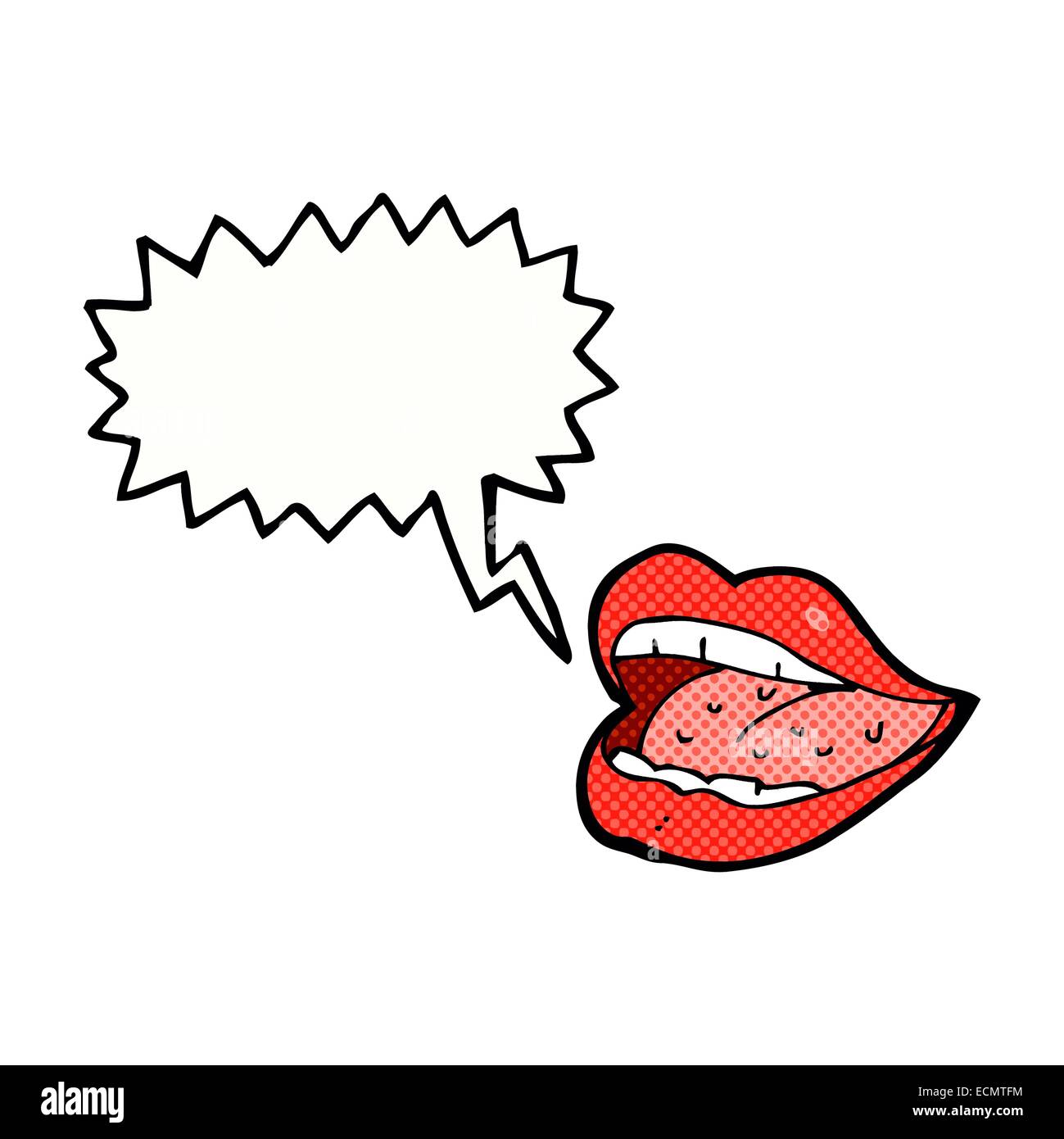 Cartoon smiling mouth bubble hi-res stock photography and images - Alamy