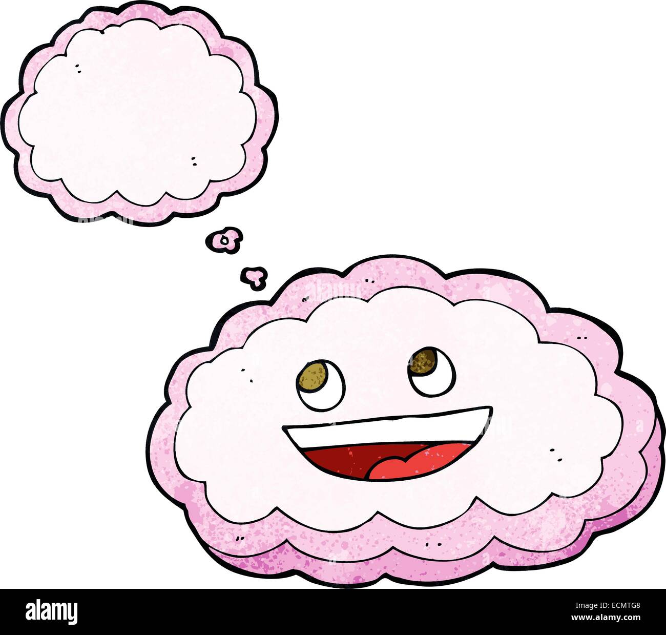 cartoon decorative cloud with thought bubble Stock Vector Image & Art ...