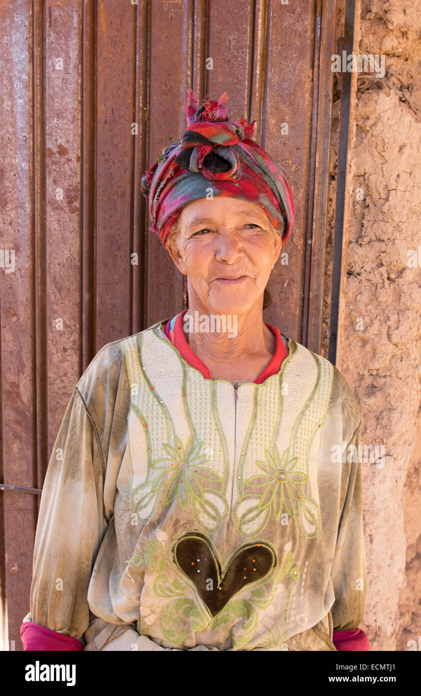 Morocco Sekoura small village Berber homes and woman portrait in her ...