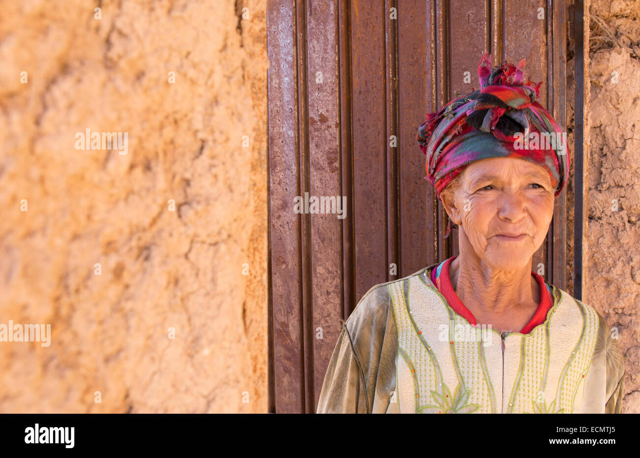 Morocco Sekoura small village Berber homes and woman portrait in her ...