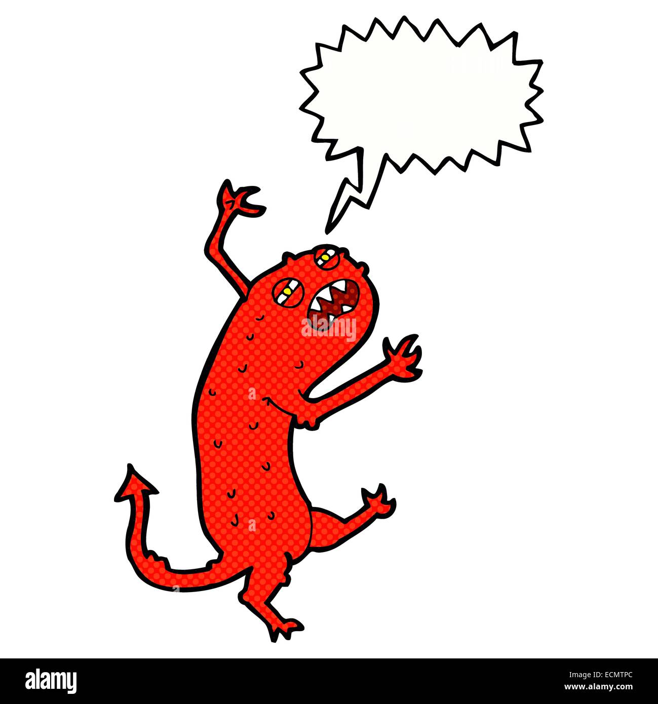 Cartoon little monster speech hi-res stock photography and images - Alamy