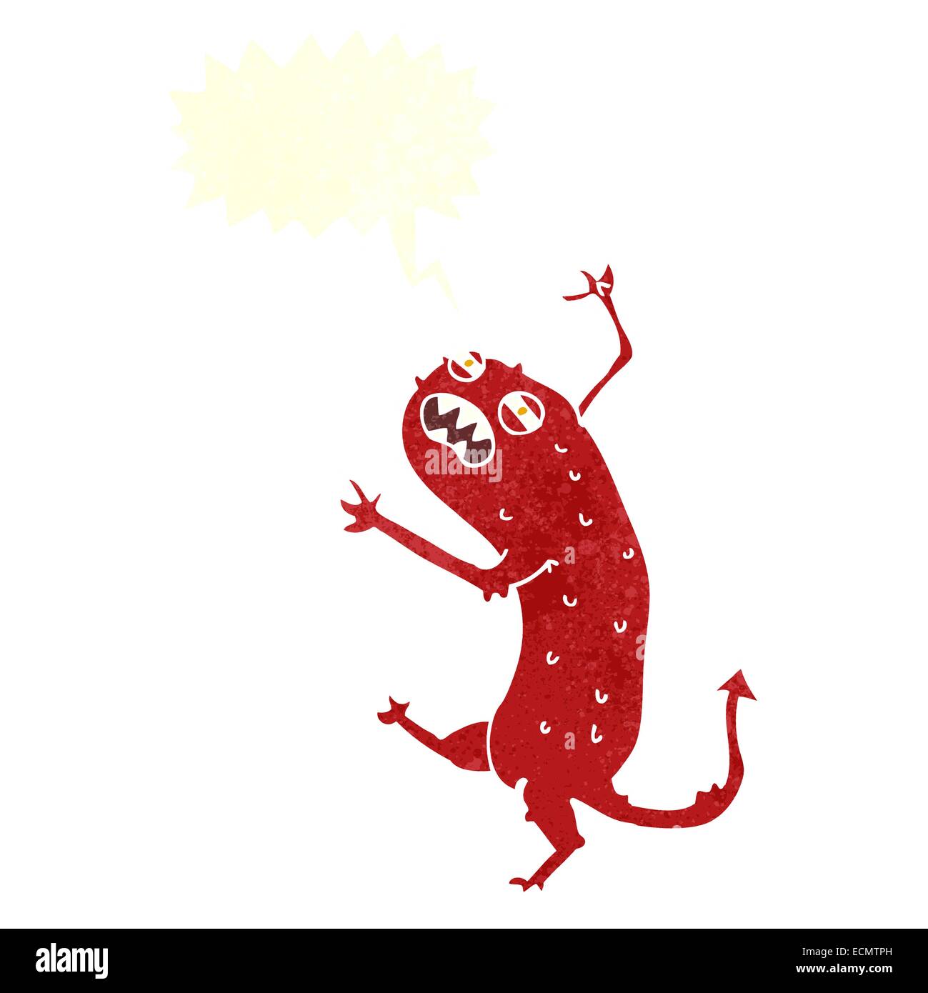 Cartoon little monster speech hi-res stock photography and images - Alamy