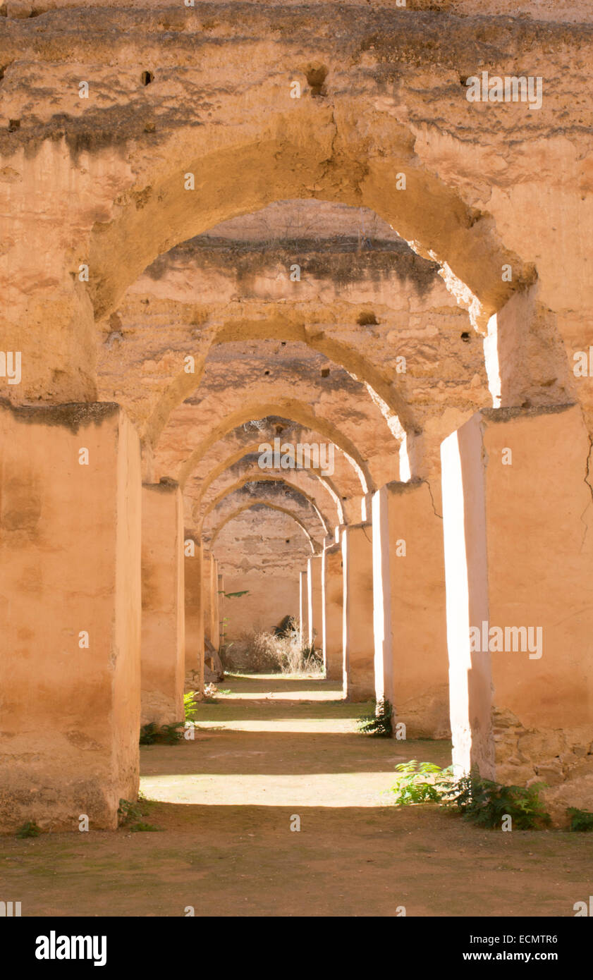 Meknes Morocco columns of Hri Souani former horse stalls in 17th ...