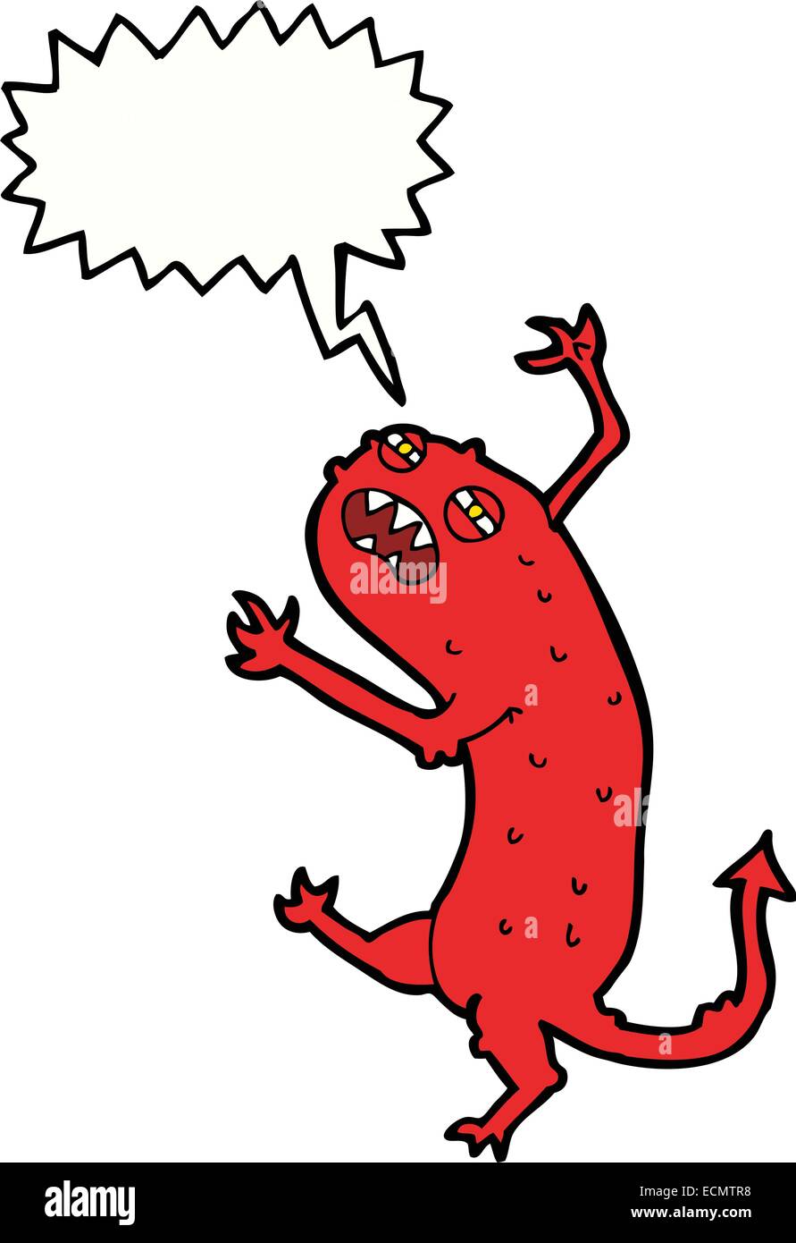 Cartoon little monster speech hi-res stock photography and images - Alamy