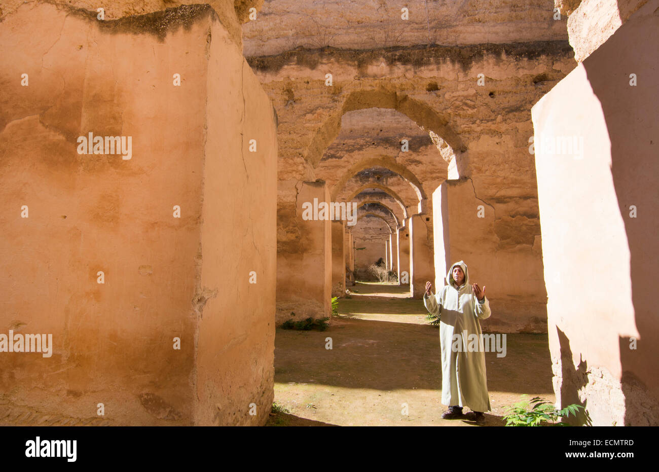 Meknes Morocco columns of Hri Souani former horse stalls in 17th ...