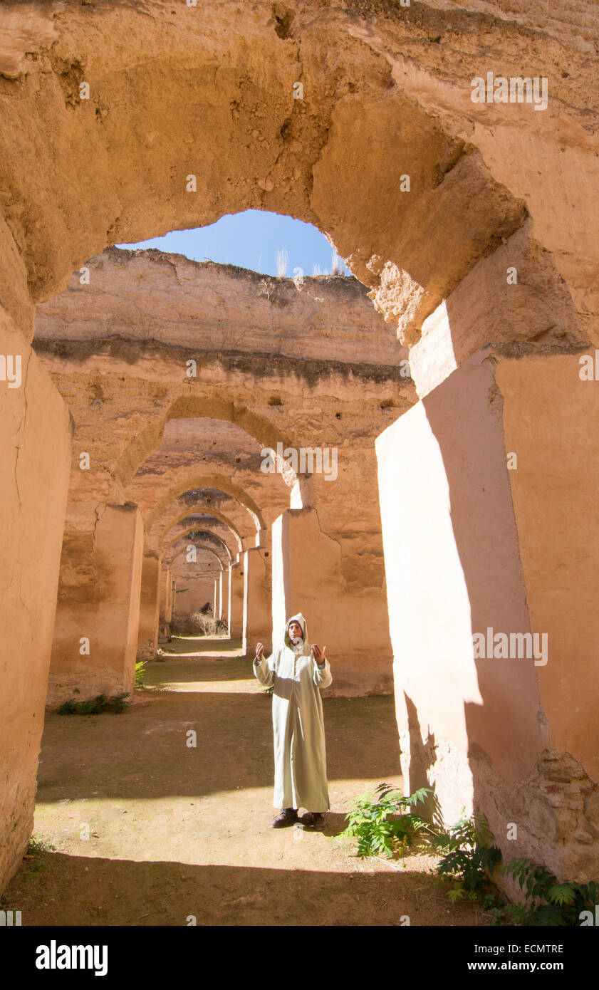 Meknes Morocco columns of Hri Souani former horse stalls in 17th ...