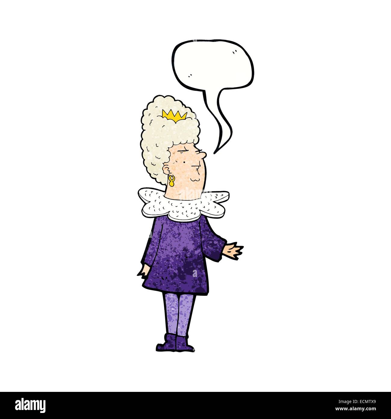 cartoon queen with speech bubble Stock Vector Image & Art - Alamy